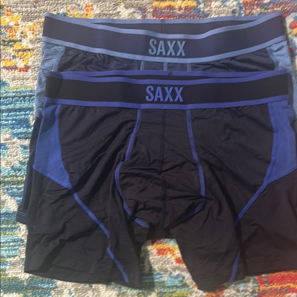 Saxx | Underwear & Socks | Saxx Mens Black And Blue Boxer Briefs | Poshmark